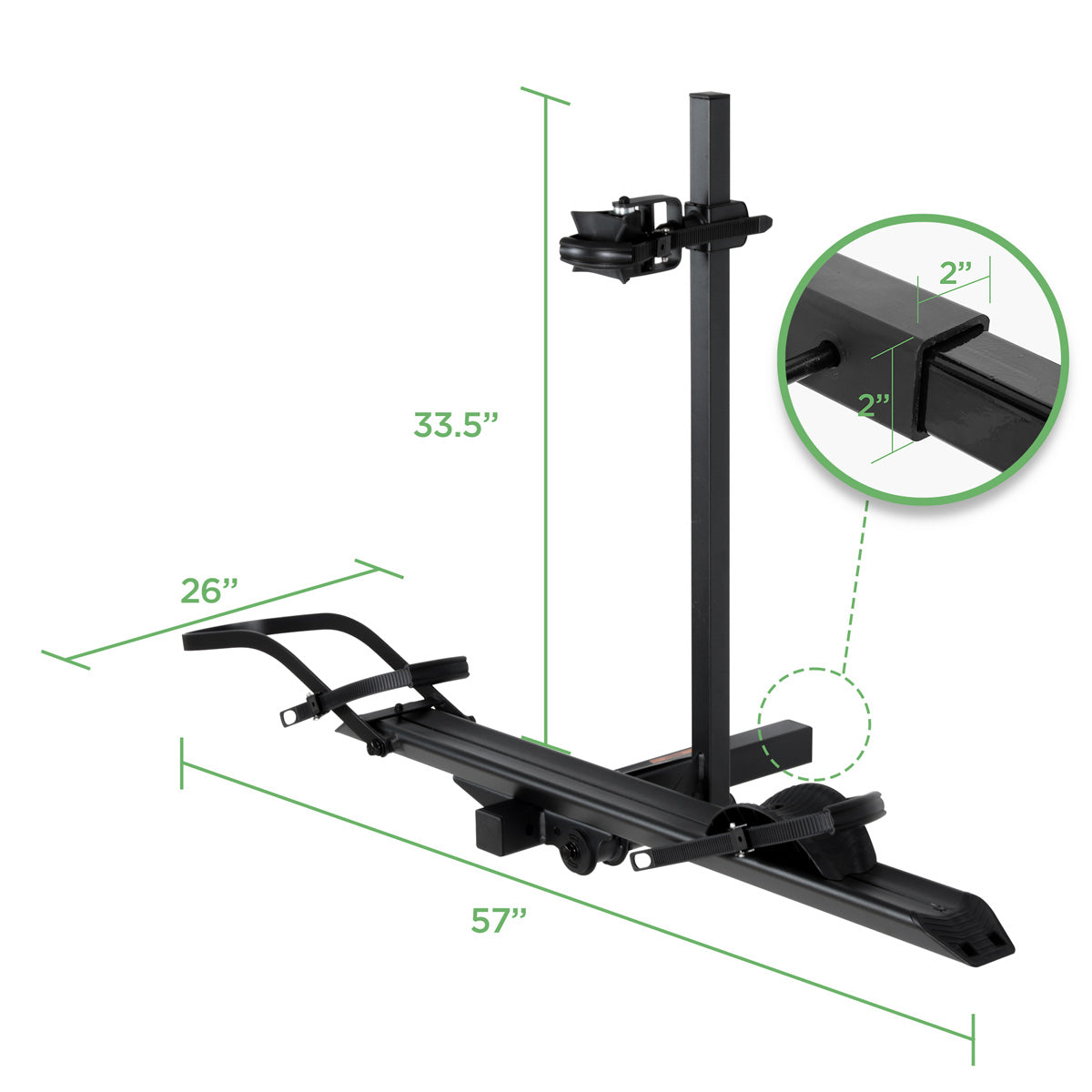 1-Bike Hitch E-bike Rack, Lightweight Single Electric Bike Carrier, 10 ...