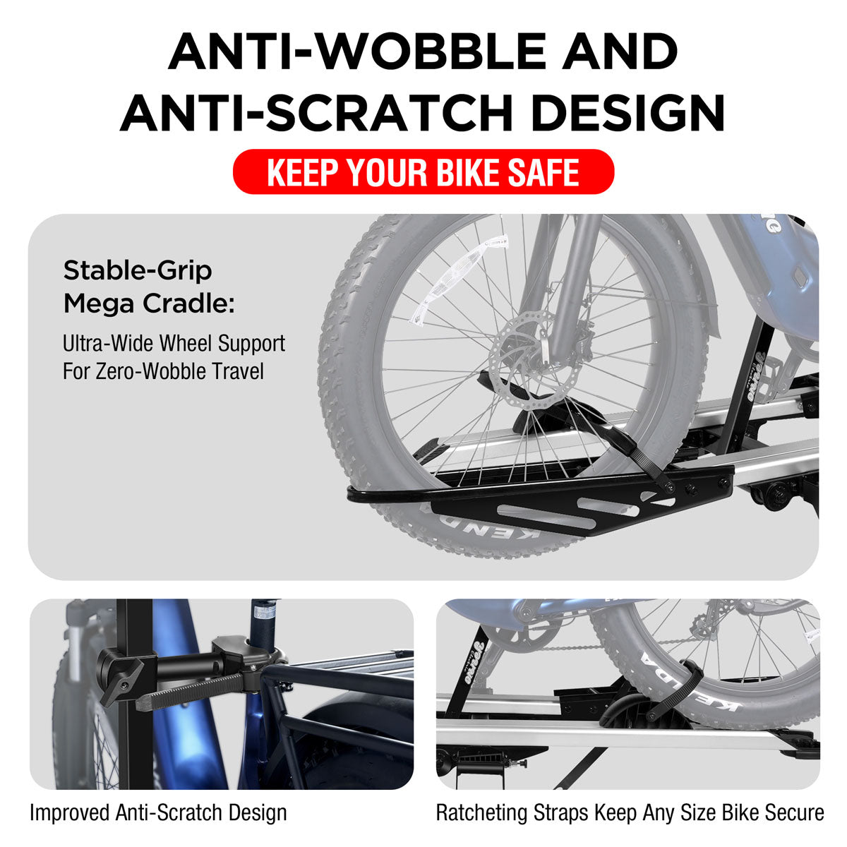 2-Bike E-bike Hitch Rack, EZ-FOLD Fat Tire Electric Bike Carrier, 200 ...