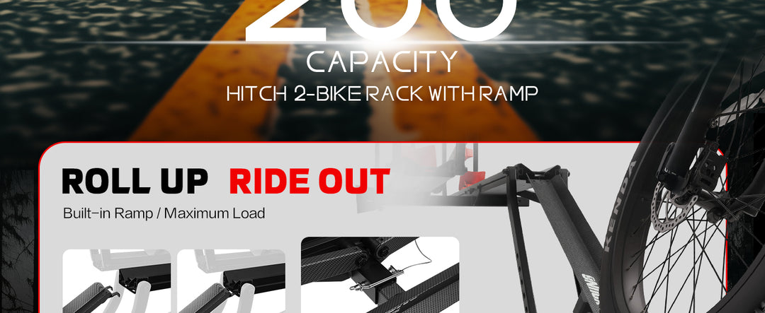 200lbs Capacity Tire-Clamp E-bike Rack with Ramp – Young Electric